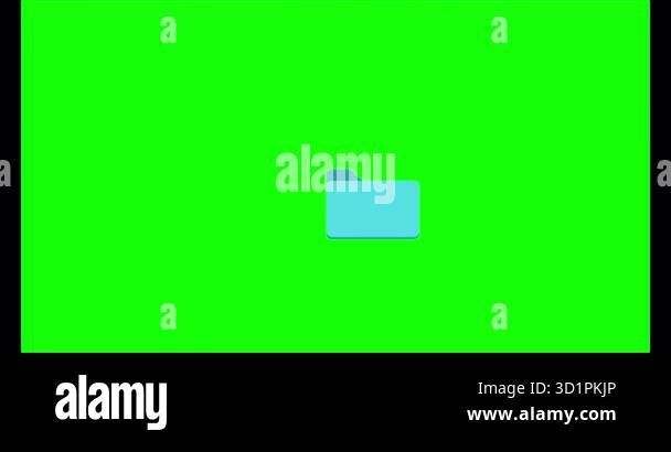 Folder Animated Icon Footage green screen Stock Video Footage - Alamy