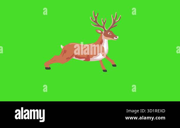 2d cartoon animation christmas reindeer Stock Videos & Footage - HD and ...