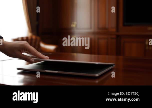 High-quality green screen animation of a laptop screen opening and ...