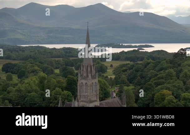 Killarney, Ireland, County Kerry - Aerial Drone Shot in Cloudy day of ...