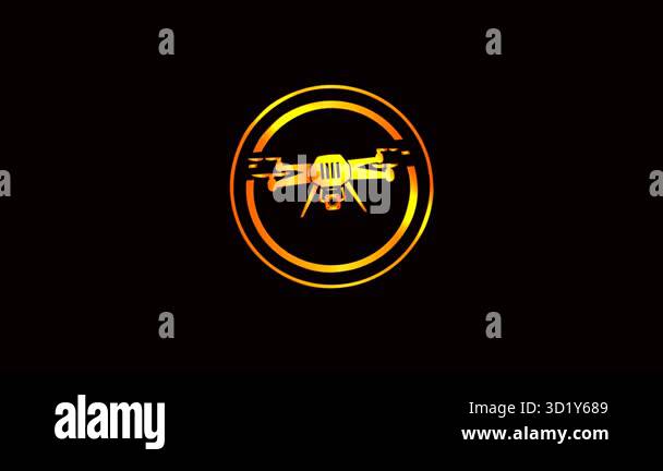 drone logo symbol green screen background Stock Video Footage - Alamy