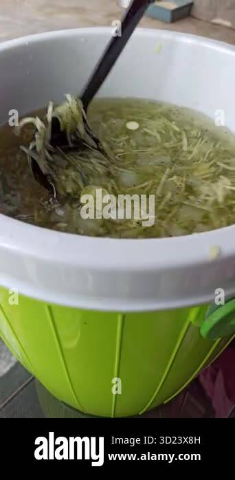 Refreshing Balinese drink Es Kuwut with melon, basil seeds, and lime ...