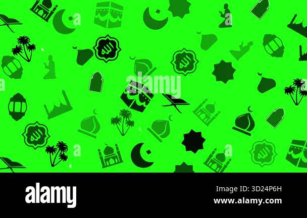 Islamic symbols on green background suitable for website backgrounds ...