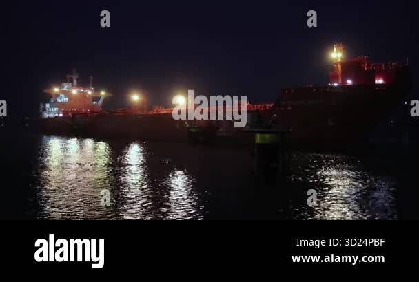 Rotterdam, The Netherlands - February 12, 2023: Large crude oil tanker ...