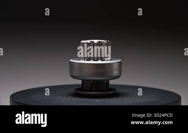 New parts are rotating. A Bendix starter gear drive for starting the ...