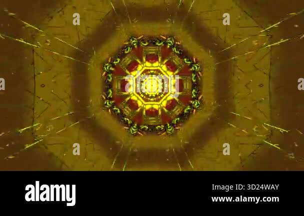 This seamless video loop showcases a vibrant tunnel filled with dynamic ...