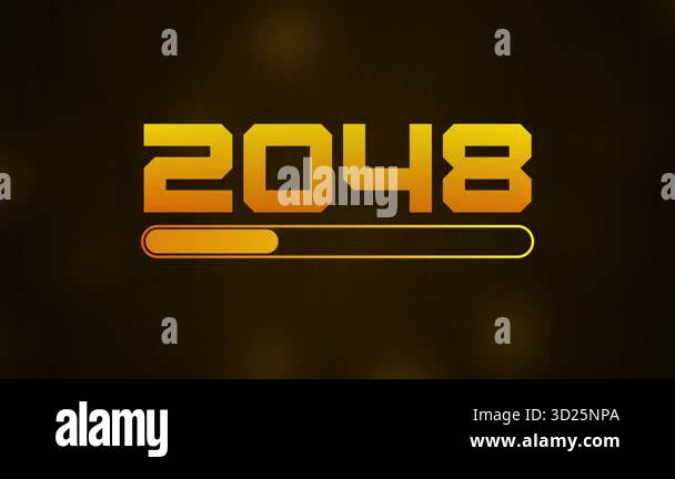 Happy New Year 2048 progress bar on soft abstract background. New year ...