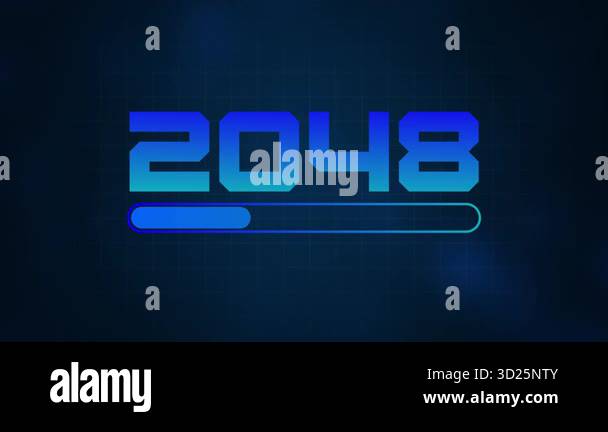 Happy New Year 2048 progress bar on soft abstract background. New year ...