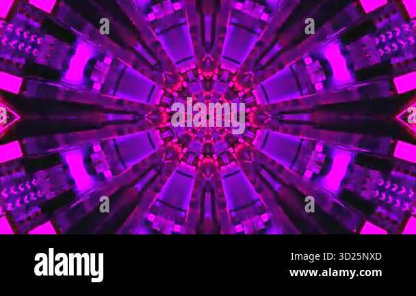 A captivating video loop features a vibrant tunnel filled with ...