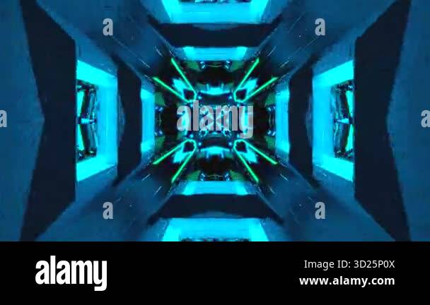 Experience a stunning tunnel of vivid colors and dynamic light patterns ...