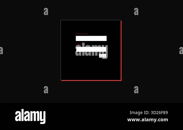 Red Border Retro login interface with a black background inspired by ...