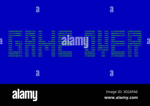 video animation text game over designed with binary code numbers system ...