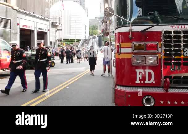 New York City, United States - 11 September 2023: Firefighters ...