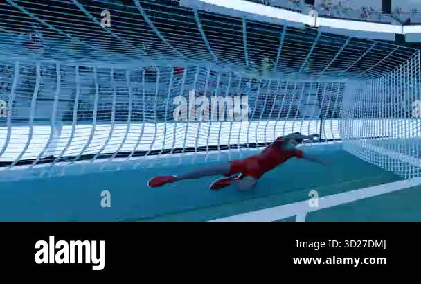 Exciting sports competition 3D render animation soccer match in a ...