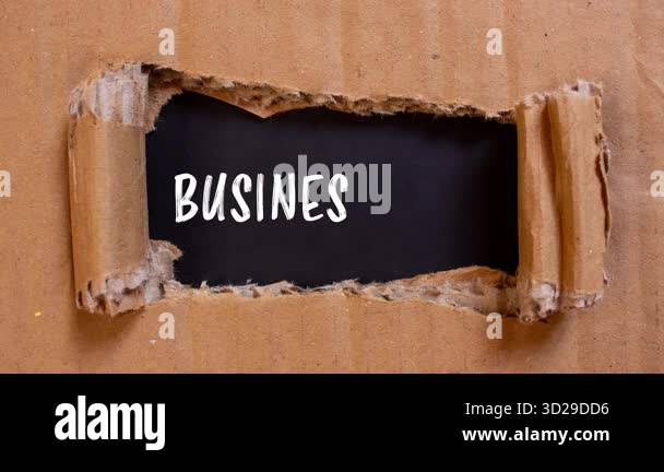 Business Plan message writing on ripped torn paper background Stock ...