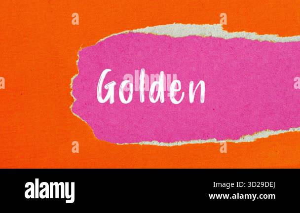 Golden rule message writing on ripped torn paper background Stock Video ...