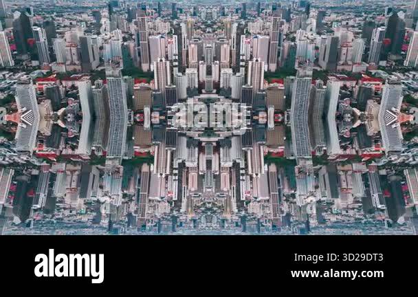 abstract technology background, mirrored fractal effect of modern ...