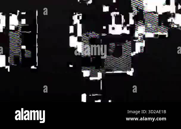 Vivid RGB pixel glitch animation with broken display patterns and ...