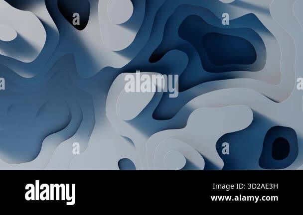 Minimal white and blue 3D abstract terrain with soft gradient shadows ...