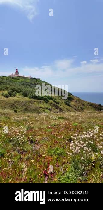 Scenic travel adventure Cabo da Roca Portugal nature hiking ocean view ...