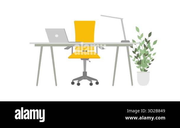 Office workplace animation with and without chroma key Stock Video ...