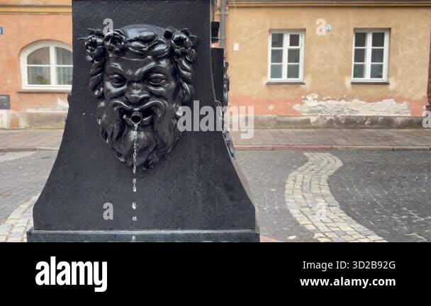 Warsaw, Poland, 8 October 2025. Drinking fountain in the Old Town with ...