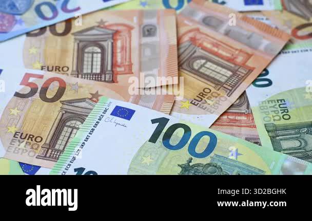 Cash money, euro paper banknotes for business transactions, financial ...