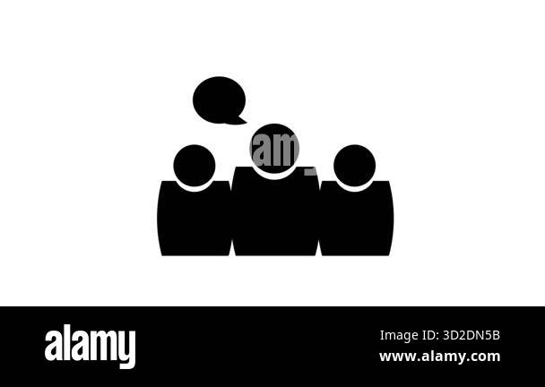 Team Communication Animation Icon Collaboration, Discussion, Group Talk ...