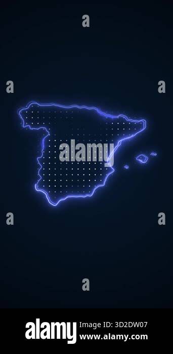 Vertical neon blue spain map Stock Videos & Footage - HD and 4K Video ...