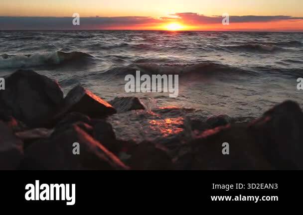 Sunset over water rocks Stock Videos & Footage - HD and 4K Video Clips ...