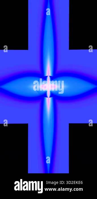 Abstract animation featuring a cross-like shape that morphs smoothly in ...