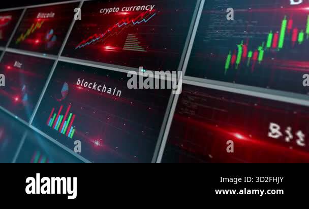 Bitcoin digital money charts and graphs diagram seamless and loopable ...