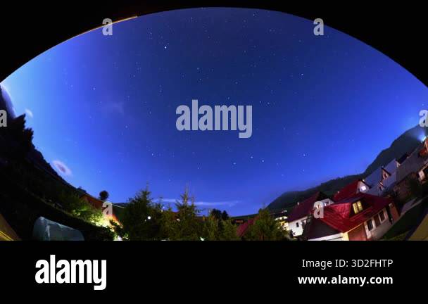Timelapse ,fisheye view of stars fatimelapse captures a fisheye view of ...