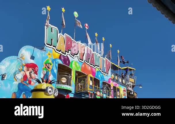 10.09.25. Bad Hersfeld, Germany, Exterior of colorful amusement ...