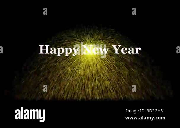 Happy New Year Animation Footage Stock Video Footage - Alamy