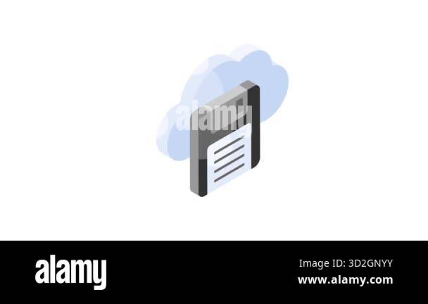 Premium vector of cloud storage isometric style, editable animated icon ...