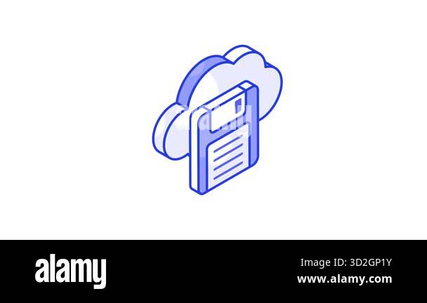 Premium vector of cloud storage isometric style, editable animated icon ...