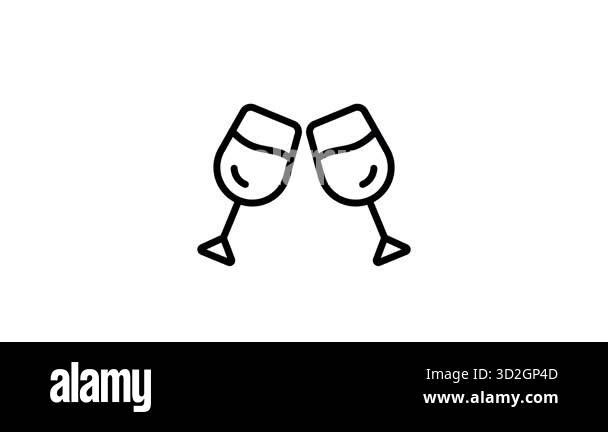 A well crafted linear animated icon showing celebratory cheers Stock ...