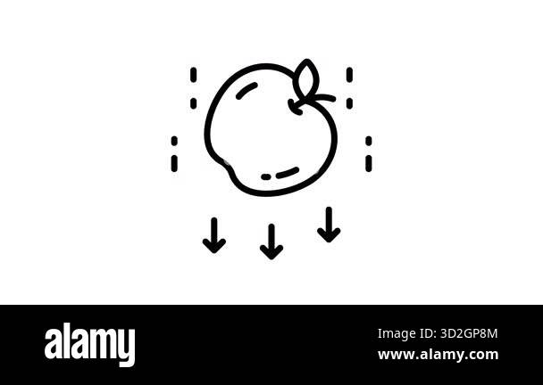 A captivating outline animated icon of gravity force symbol Stock Video ...