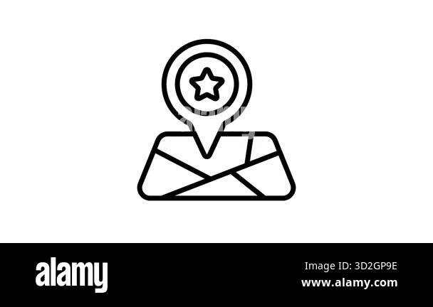 A customizable linear style animated icon of event venue Stock Video ...