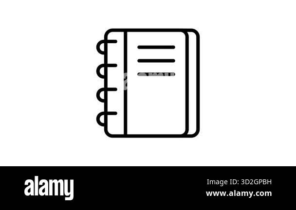 Diary icon outline vector Stock Videos & Footage - HD and 4K Video ...