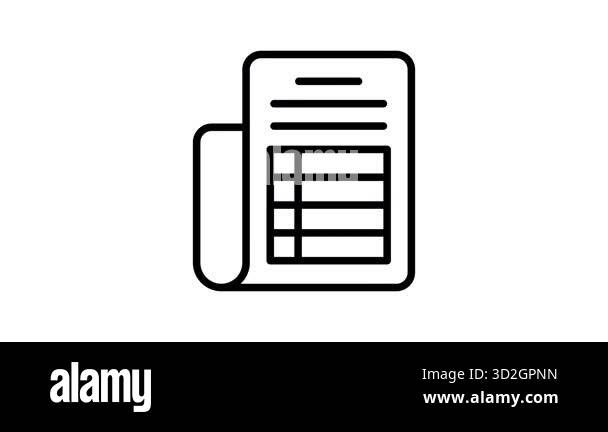 Icon invoice paper Stock Videos & Footage - HD and 4K Video Clips - Alamy