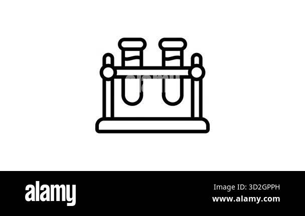 An editable outline style animated icon of lab stand Stock Video ...