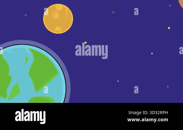 comet will fall to earth animation backgrounds video . outer space exploration with stars and ...