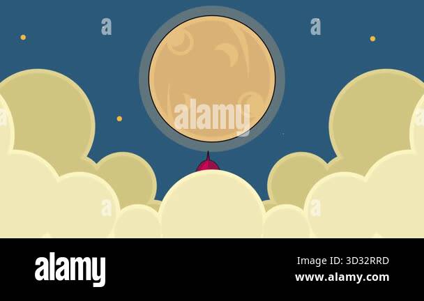 rocket launch into space moon animation backgrounds video . outer space ...