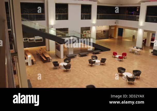 Interior of Anchorage Museum Central Hall, Alaska. Editorial video of ...