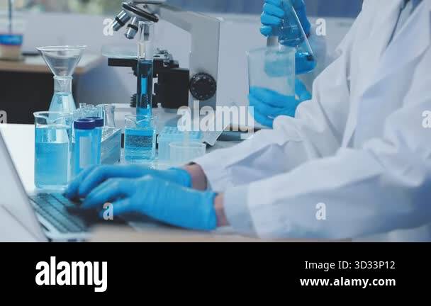 scientist working on laboratory Stock Video Footage - Alamy