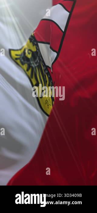 Flag of Nuremberg in the state of Bavaria, Germany. Loop. 4K Vertical ...