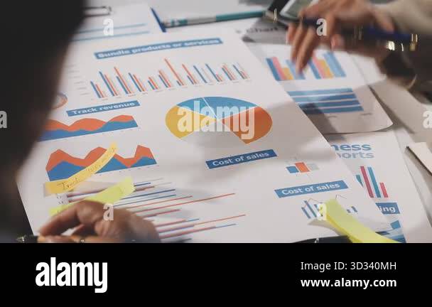 businessman using calculator and financial graph Stock Video Footage ...