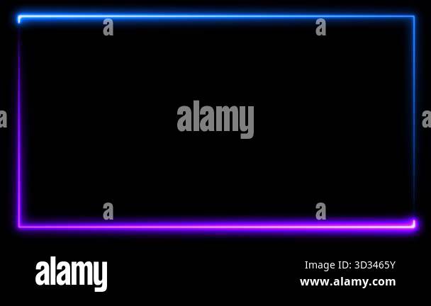 neon glowing frame on black Stock Video Footage - Alamy